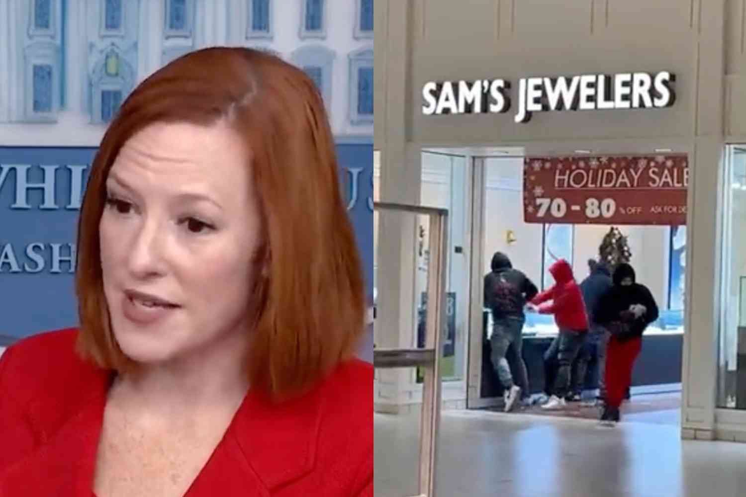 Jen Psaki Believes Huge Groups Of Looters Are Stealing Designer Clothes 